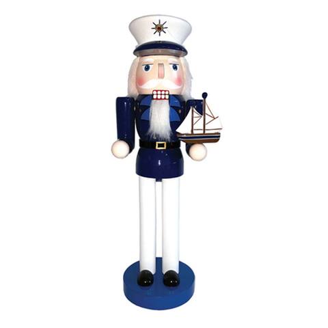 14 inch Captain of the Sea Nutcracker - blue - Overstock - 34656913