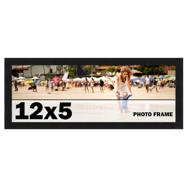 12x5 Frame Black Picture Frame - Complete Modern Photo Frame Includes ...