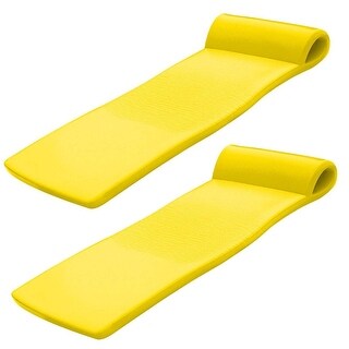 Texas Recreation Sunsation 70 Inch Foam Raft Lounger Pool Float, Yellow ...
