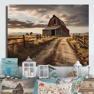 Designart "Barns Rustic Charm II" Farmhouse Metal Wall Decor - Bed Bath ...