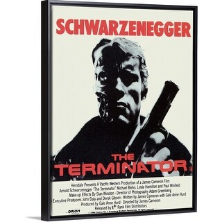 "The Terminator (1984)" Black Float Frame Canvas Art - Bed Bath ...