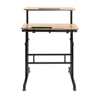 Height Adjustable Rolling Computer Table Stand - Bed Bath & Beyond ...