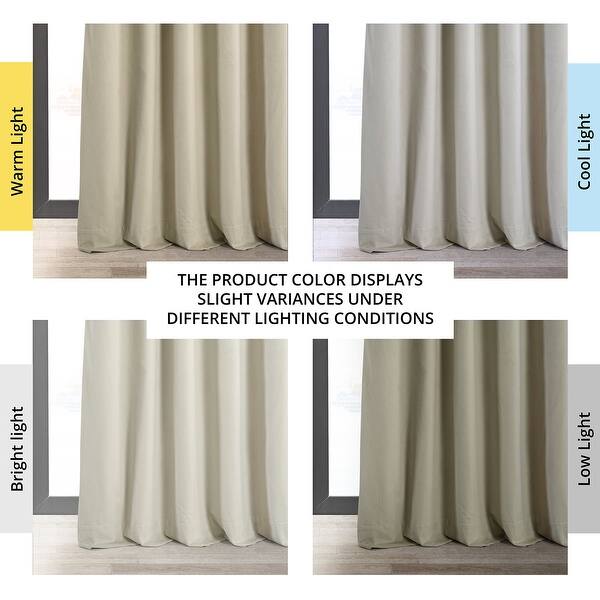 Exclusive Fabrics Signature Velvet Blackout Curtains (1 Panel ...