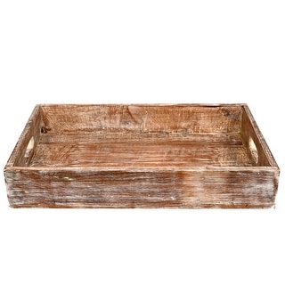 Solid wood Reclaimed Rustic 18 inch farmhouse decorative serving tray ...