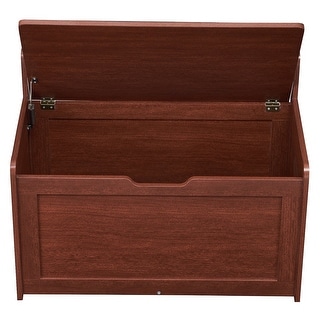 Multifunctional Storage Wooden Toy Storage Box with Flip-Top Lid and ...