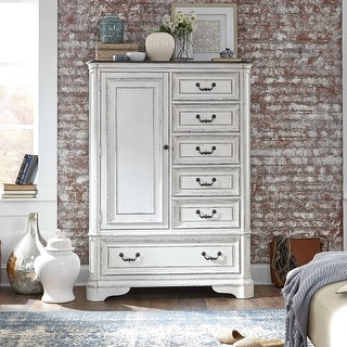 Magnolia Manor Antique White Weathered Bark Master Chest - Bed Bath ...