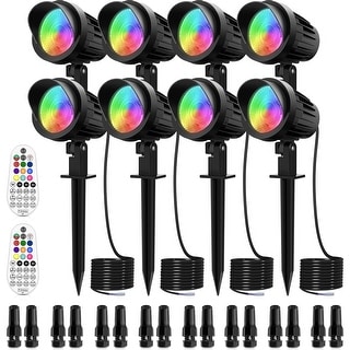 7W RGB Landscape Lights, DC/AC 12V 24V Low Voltage Landscape Lights,RGB ...