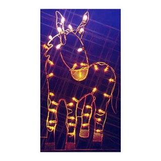 47" Donkey Nativity Lighted Christmas Outdoor Decoration Yard Art ...