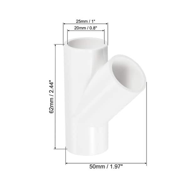 0.8" PVC Pipe Fittings 2pcs 6 Way 45 Degree Angle Water Joint ...