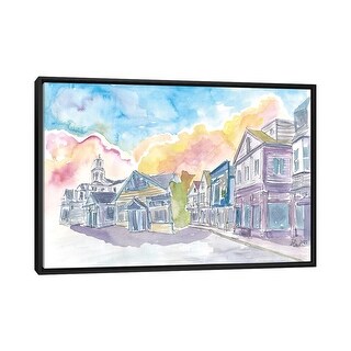 iCanvas "Colorful Main Street Scene With Historic Houses In ...