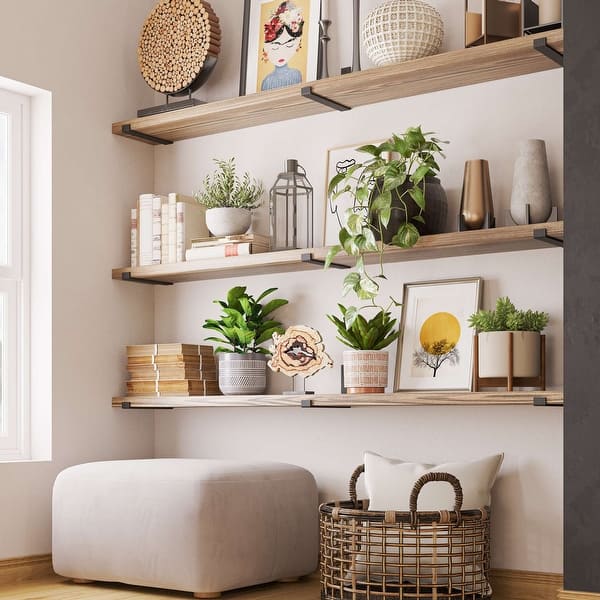 rustic shelves