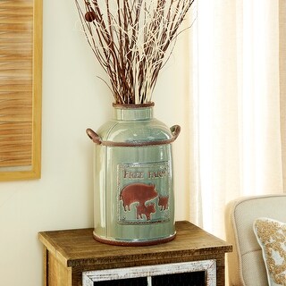 Rustic Style Grey Ceramic Milk Jug 10" x 14" - 9 x 9 x 14 - Bed Bath ...