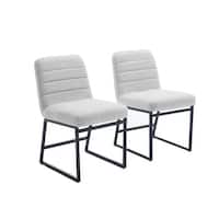Linen Fabric Dining Chairs Modern Side Chair (Set of 2) - Bed Bath ...