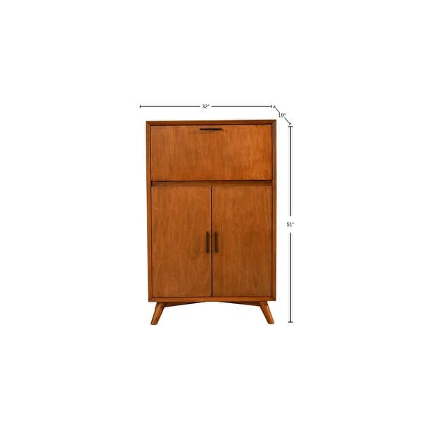Alpine Furniture Flynn Large Wood Bar Cabinet in Acorn Brown - Bed Bath ...