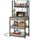 5-Tier Kitchen Bakers Rack with 4 Power & USB Outlets, Microwave Stand ...