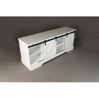 TV Stand Sliding Barn Door Modern&Farmhouse Wood Entertainment Center ...