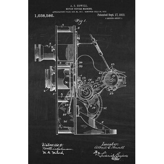 Motion Picture Machine 1 on White on Chalkboard - Patents - 24x16 ...