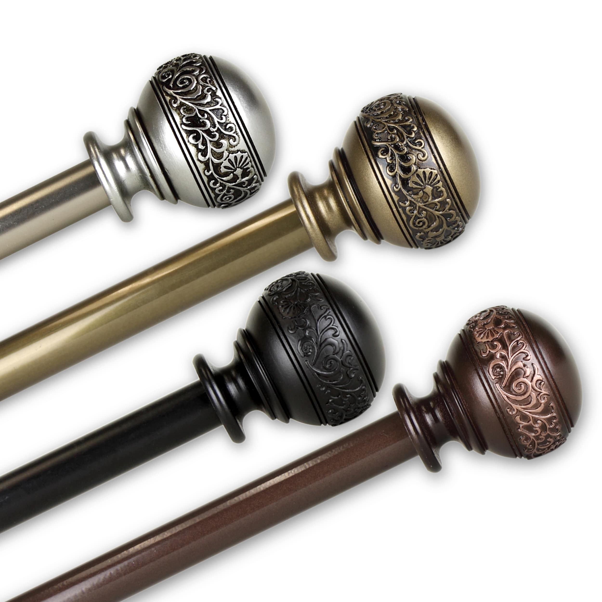 InStyleDesign Verbena 1 inch Diameter Adjustable Curtain Rod - On Sale ...