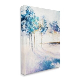 Stupell Abstract Blue Tree Shadows in Forest Landscape Canvas Wall Art ...