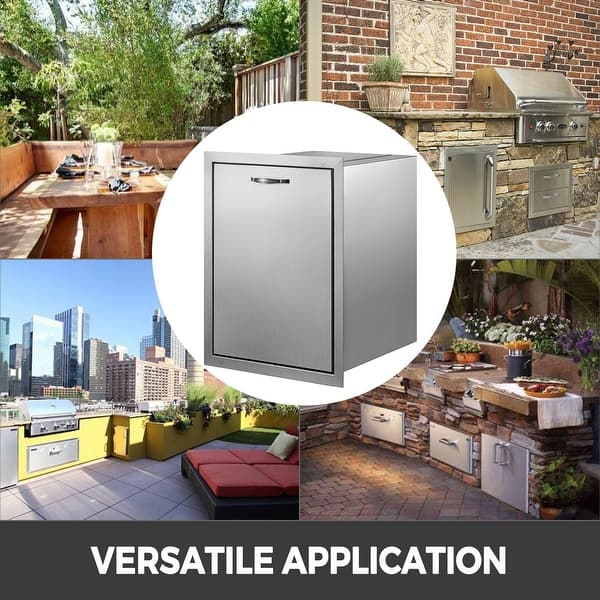 Outdoor Kitchen Trash Drawer with Trash Bag Ring 11.8 Inch Diameter ...