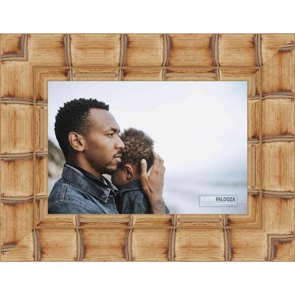6x5 Bamboo Natural Complete Wood Picture Frame with UV Acrylic, Foam ...