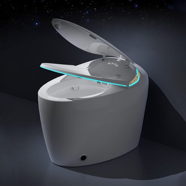 Yulika Bidet Toilet with Bidet Built in, Smart Toilet with Auto Lid ...