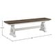 Drake Rustic White and French Oak Dining Bench with Wood Seat - Bed ...