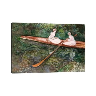 iCanvas "The Pink Rowing Boat " by Claude Monet Canvas Print - Bed Bath ...