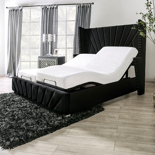 Wizzin Contemporary Meatl Adjustable Bed Frame with 5 Positions, USB ...