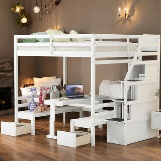 Full over Full Bunk Bed Down Bed Can Be Convertible to Seat and Table ...
