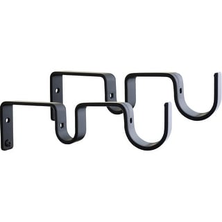 Double Curtain Rod Bracket, 1/2-inch to 5/8-inch Diameter Rods, 2 ...