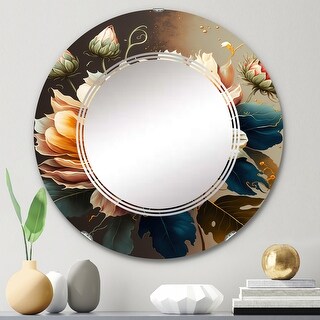 Designart 'Vibrant Sunflower I' Printed Floral Sunflower Wall Mirror ...