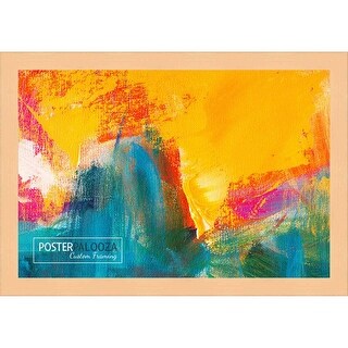 17x13 Contemporary Natural Complete Wood Picture Frame with UV Acrylic ...