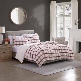 Brielle Home Aldin Reversible Sherpa Blanket and Sham Set - Bed Bath ...