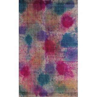 Ahgly Company Machine Washable Contemporary Dark Raspberry Purple Area ...