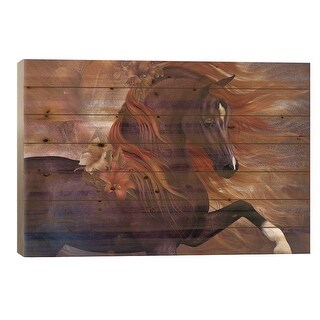 Autumn Fire Print On Wood by Laurie Prindle - Multi-Color - Bed Bath ...