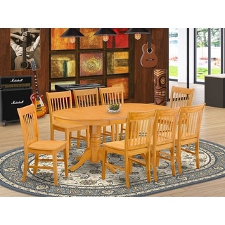 Retro Kitchen Table Set with 8 Chairs - Dining Room Furniture Set ...