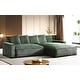 Transitional Luxe Upholstered Living Room Sectional 106.7 inch - Bed ...