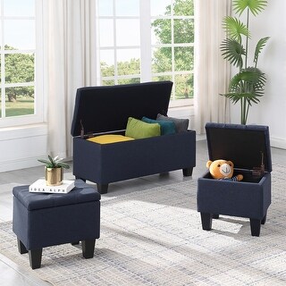 Large Storage Ottoman Bench 2 Pcs Set - Bed Bath & Beyond - 37529870