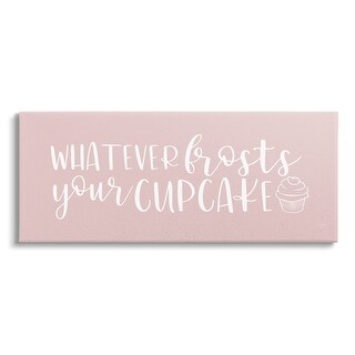 Stupell Whatever Frosts Your Cupcake Silly Dessert Calligraphy Canvas ...