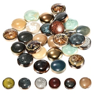 100g Ceramic Mosaic Tiles, Small Round Multicolor Ceramic Tiles - Bed ...