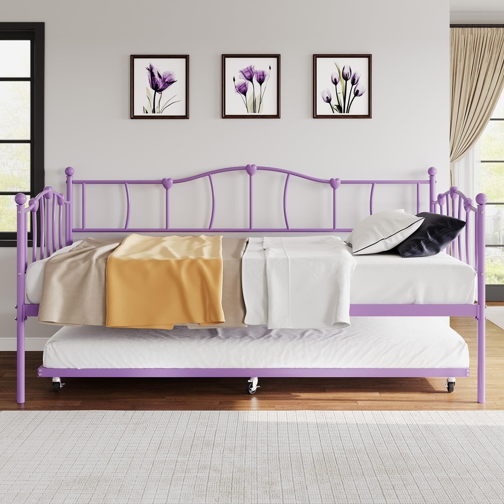 Purple daybed with trundle store