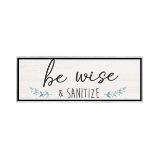 iCanvas "Be Wise & Sanitize" by Natalie Carpentieri Framed - Bed Bath ...