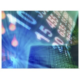 "Data, wireless communications artwork" Poster Print - Multi - Bed Bath ...