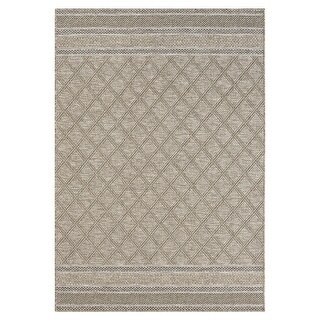 5' X 7' Tan Geometric Handmade Indoor Outdoor Area Rug - 6' x 7' - Bed ...