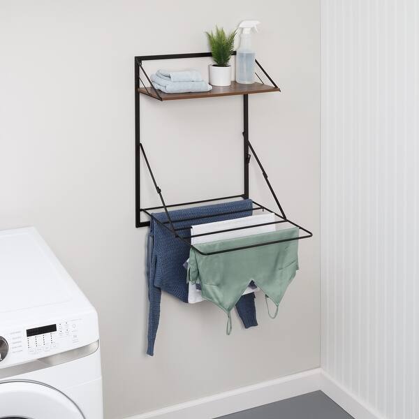 Honey-Can-Do Steel and Particleboard Folding Wall Drying Rack with ...