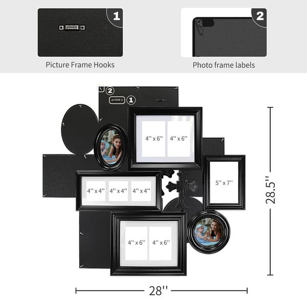 HELLO LAURA Photo Frame Holy Cross 28x28 Black Wall Picture Frame - Bed ...