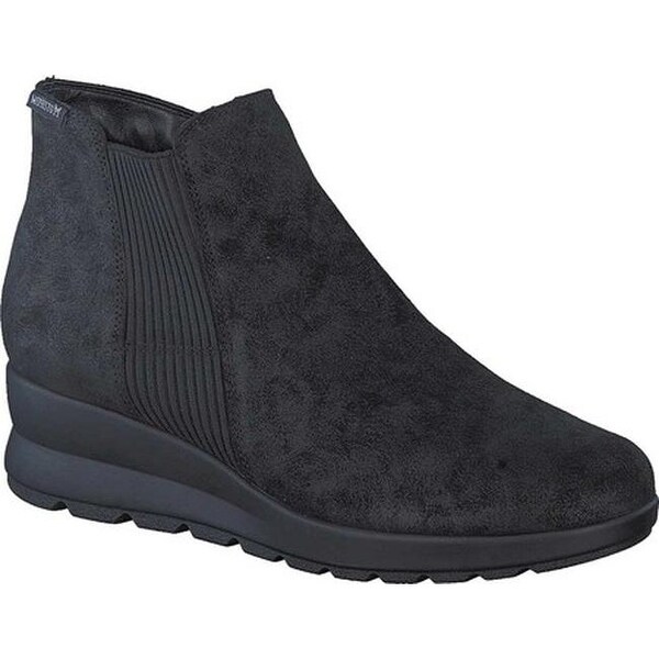 Shop Mephisto Women's Pienza Wedge Bootie Black Lido Suede - Overstock ...