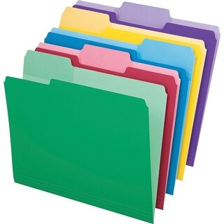 Folder, Erasable Tab, Letter, 1/3 Tab Cut, 30/PK, Assorted - Bed Bath ...