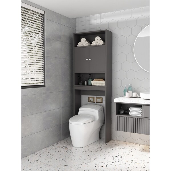 Wood over the toilet storage store